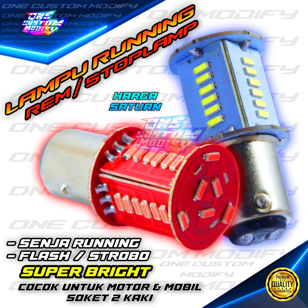 Jual LAMPU REM STOP LED 30 MATA RUNNING KEDIP 12V BAYONET 2 KAKI ...