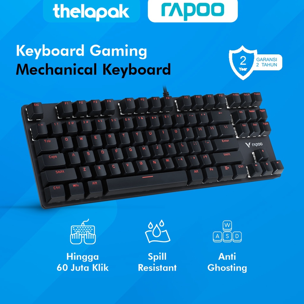 Jual Keyboard Gaming Anti Ghosting Rapoo VPro V500 Pro Keyboard Mechanical Garansi | Shopee ...
