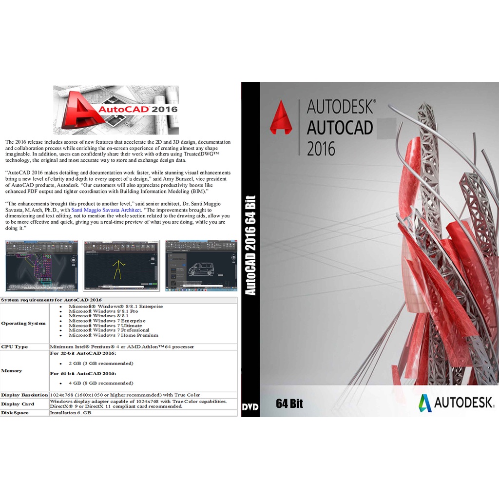 Jual dvd AUTOCAD 2016 64 BIT.jpg | Shopee Indonesia