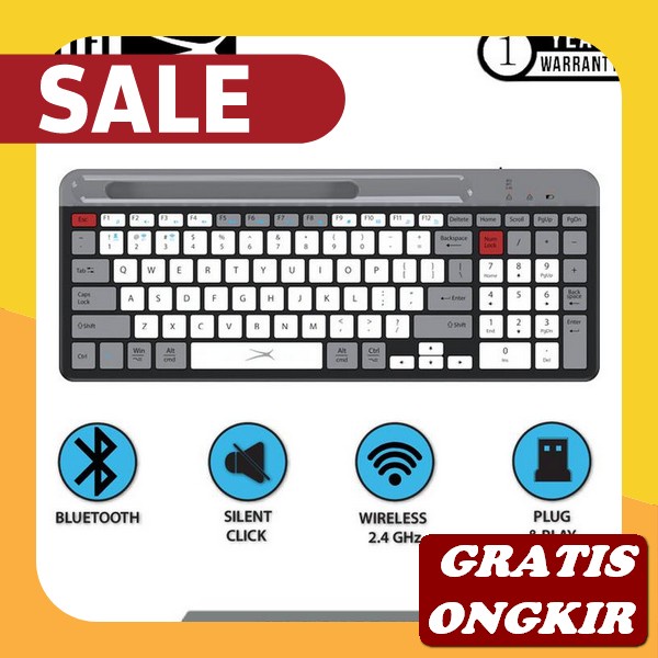 Jual Keyboard Mouse Rexus Wireless Km9 White Keyboard Komputer Wireless ...