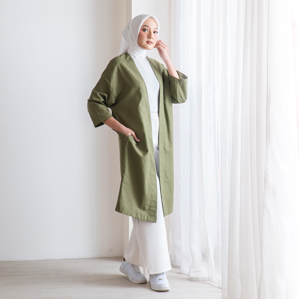 Jual SUAI Bellisa Long Outer Wanita Cardigan Panjang - Linen | Shopee ...