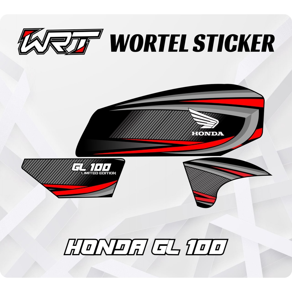 Jual Striping GL100-Stiker Hologram Decal Motor GL 100 Racing Simpel ...