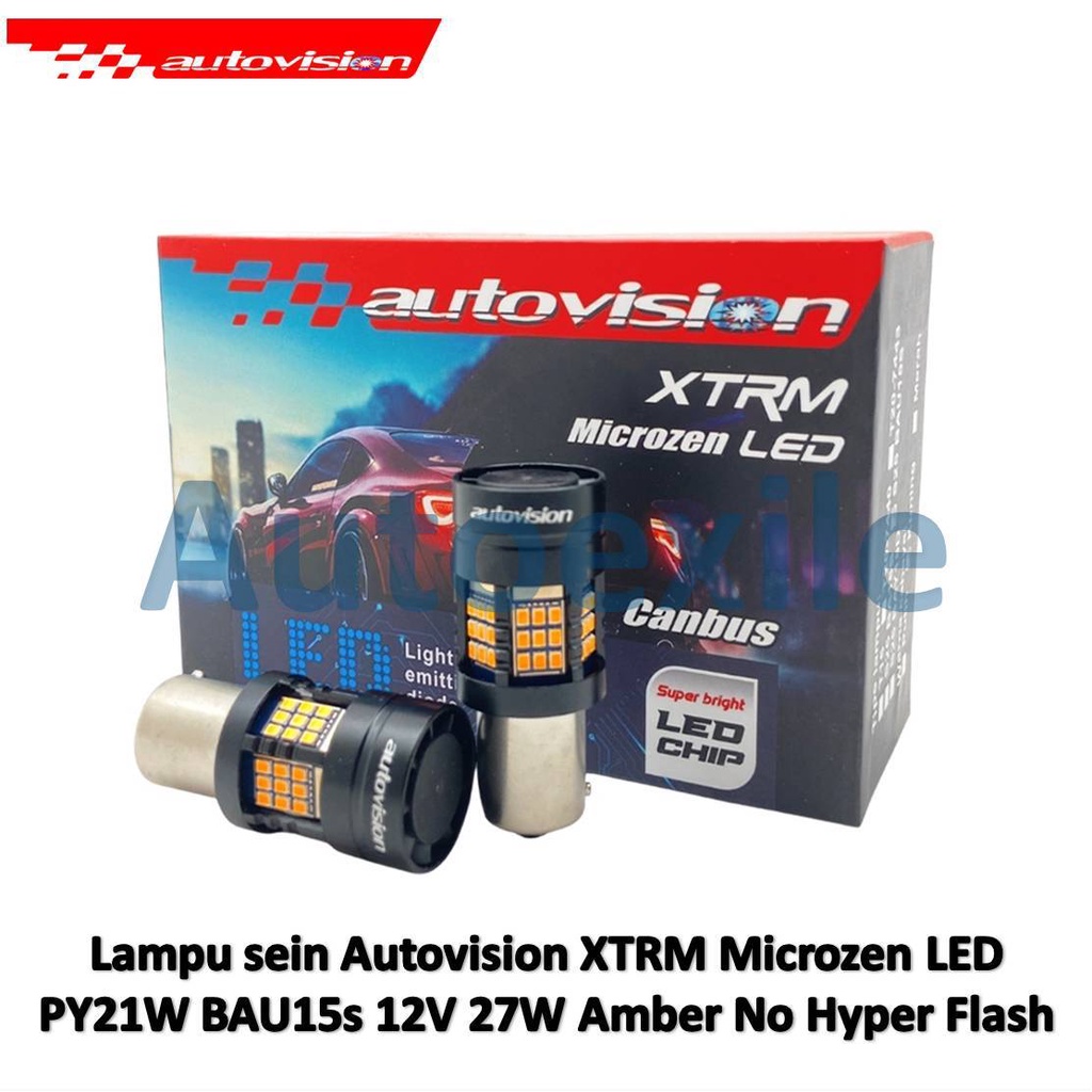 Jual Autovision XTRM Microzen LED S25 PY21W BAU15s Amber Jingga Canbus ...
