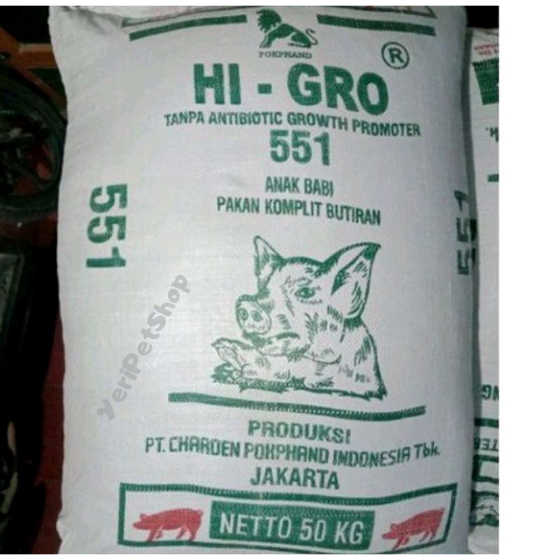 Jual Pur Hi Grow 551 Repack 10 Kg Pakan Ayam Burung Pelet Pokphand babi ...