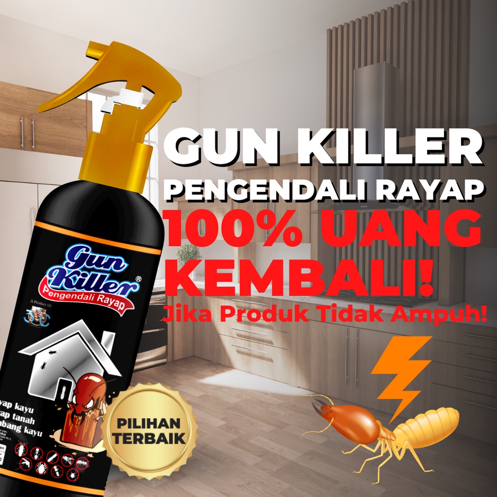 Jual GUN Killer Pengendali Rayap & Pengawet Kayu 250ML & 500ML Efektif ...