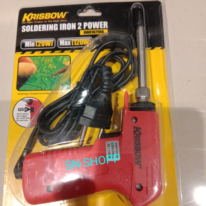 Jual SOLDER LISTRIK KRISBOW IRON 2 POWER 20-120W | Shopee Indonesia