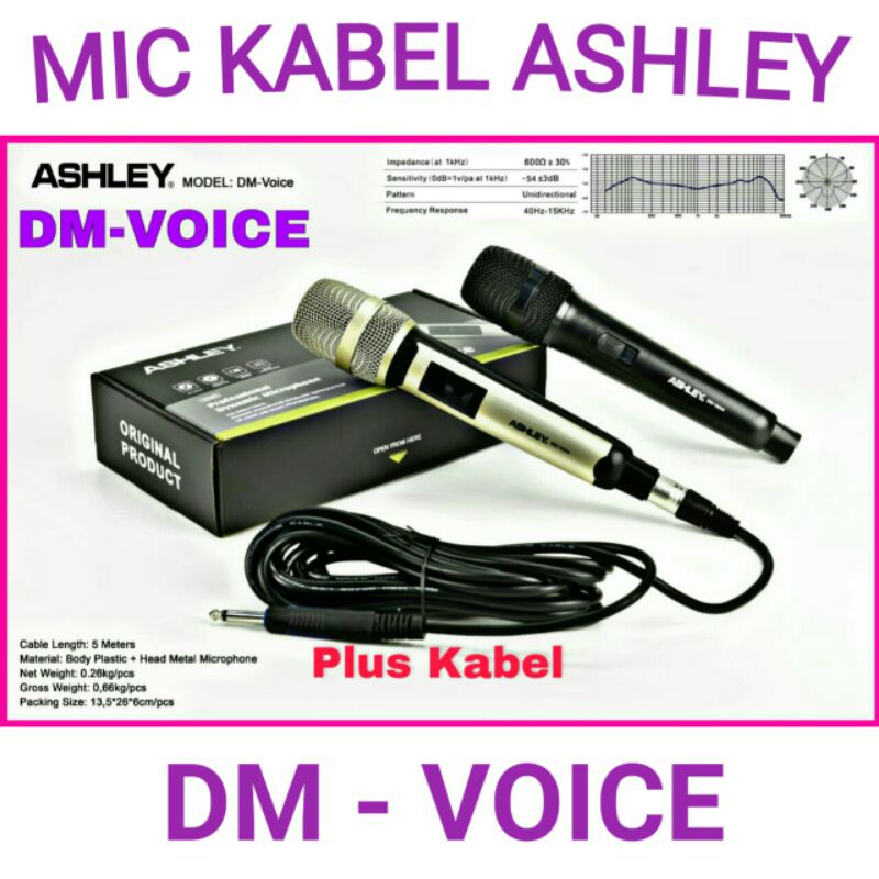 Jual Mic kabel ashley dm-voice original ashley dm voice dynamic ...