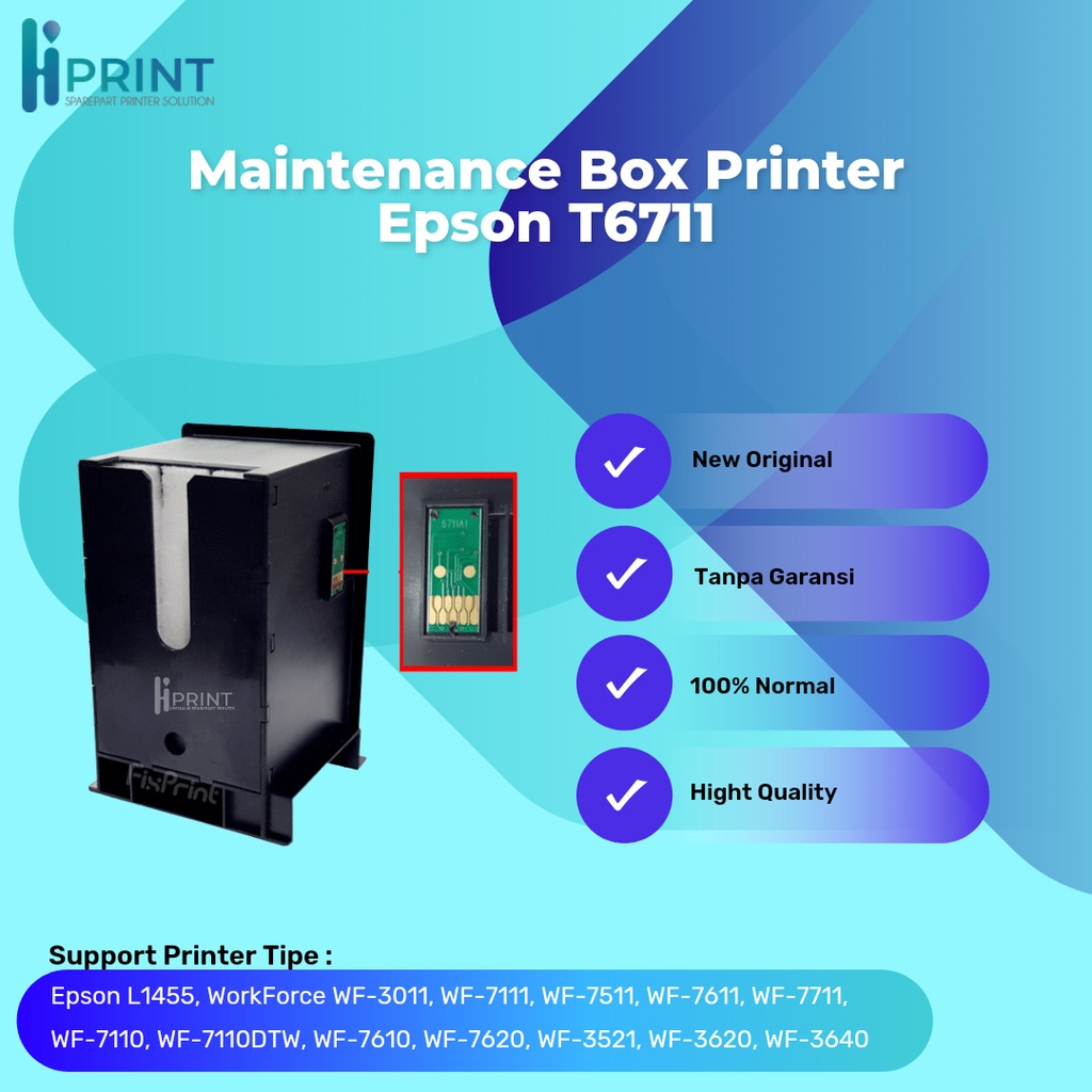 Jual Maintenance Box WF7611 T6711 E-6711 PXMB3 Epson L1455 Compatible ...