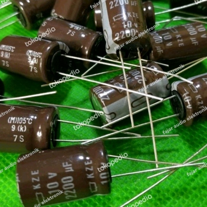 Jual kapasitor nippon 2200uf 10v elko elco capasitor 2200 uf 10 v capacitor | Shopee Indonesia