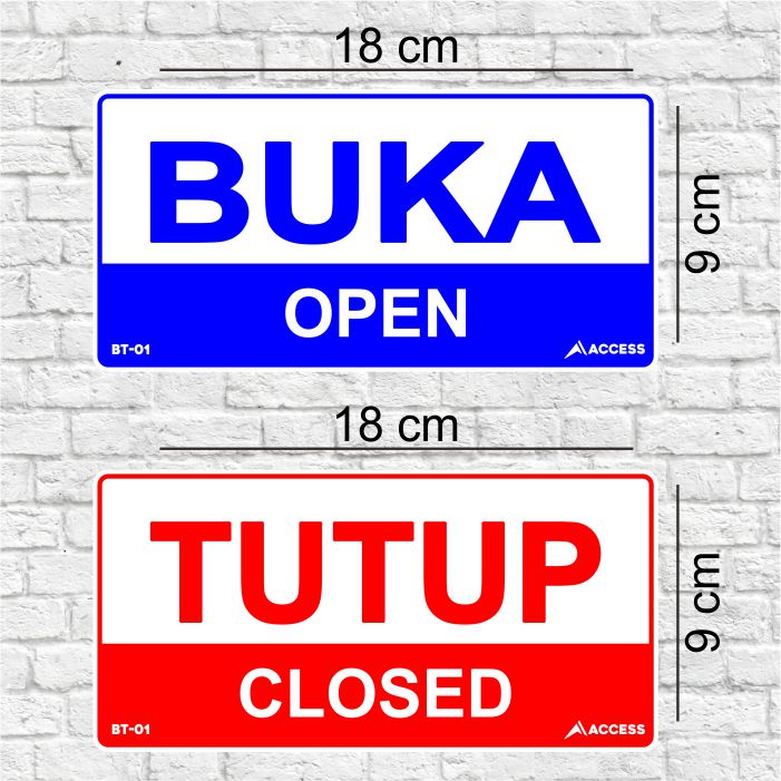 Jual Buka Tutup / Open Closed Hanging Sign Board Acrylic / Akrilik ...