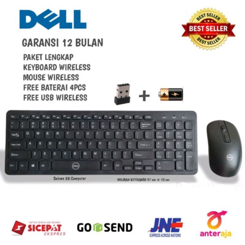 Jual PAKET KEYBOARD WIRELESS + MOUSE WIRELESS COMBO SET DELL GKM520 ...