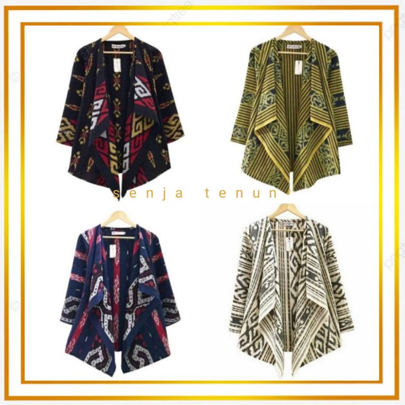 Jual outher tenun/blazer tenun/atasan tenun ikat | Shopee Indonesia