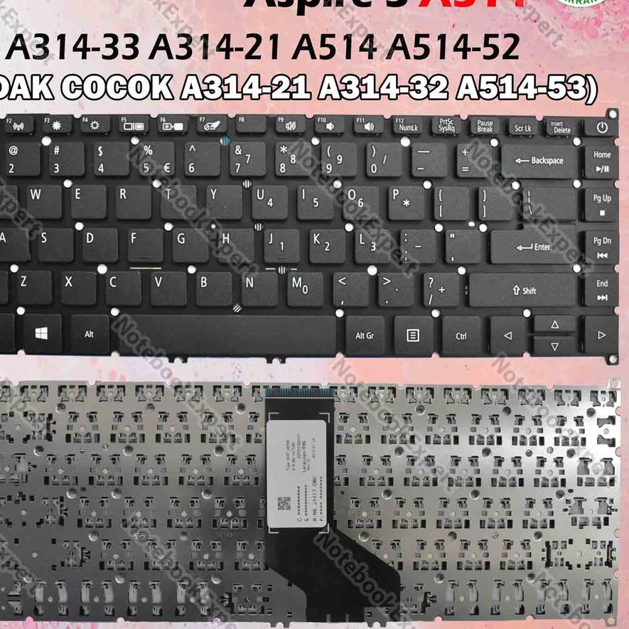 Jual Keyboard Acer Aspire 3 A314 A314-21 A314-41 33 31 A514 A514-52 ...