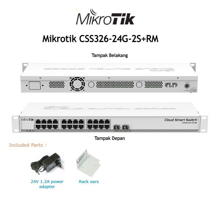 Jual Mikrotik Cloud Smart Switch CSS326-24G-2S+RM | Shopee Indonesia