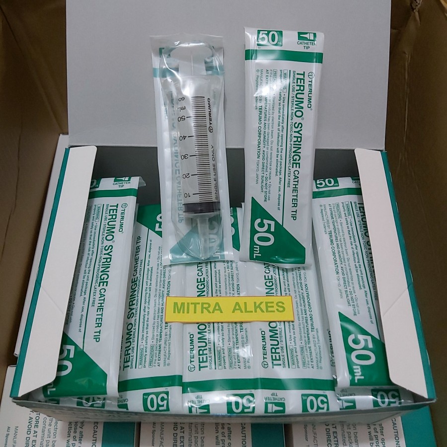 Jual Syringe TERUMO 50cc / 50ml Catheter Tip. Bolong Tengah 50 cc / 50 ...