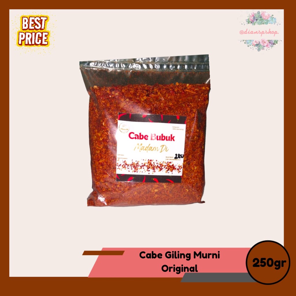 Jual Cabe Giling Murni 250gr || Dianspshop | Shopee Indonesia