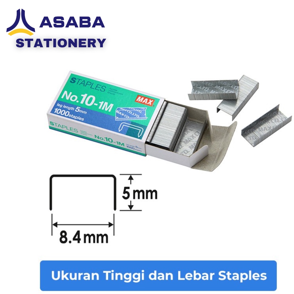 Jual Asaba Stationery - Staples/Isi/Refill Stapler Max 10-1M Satuan ...