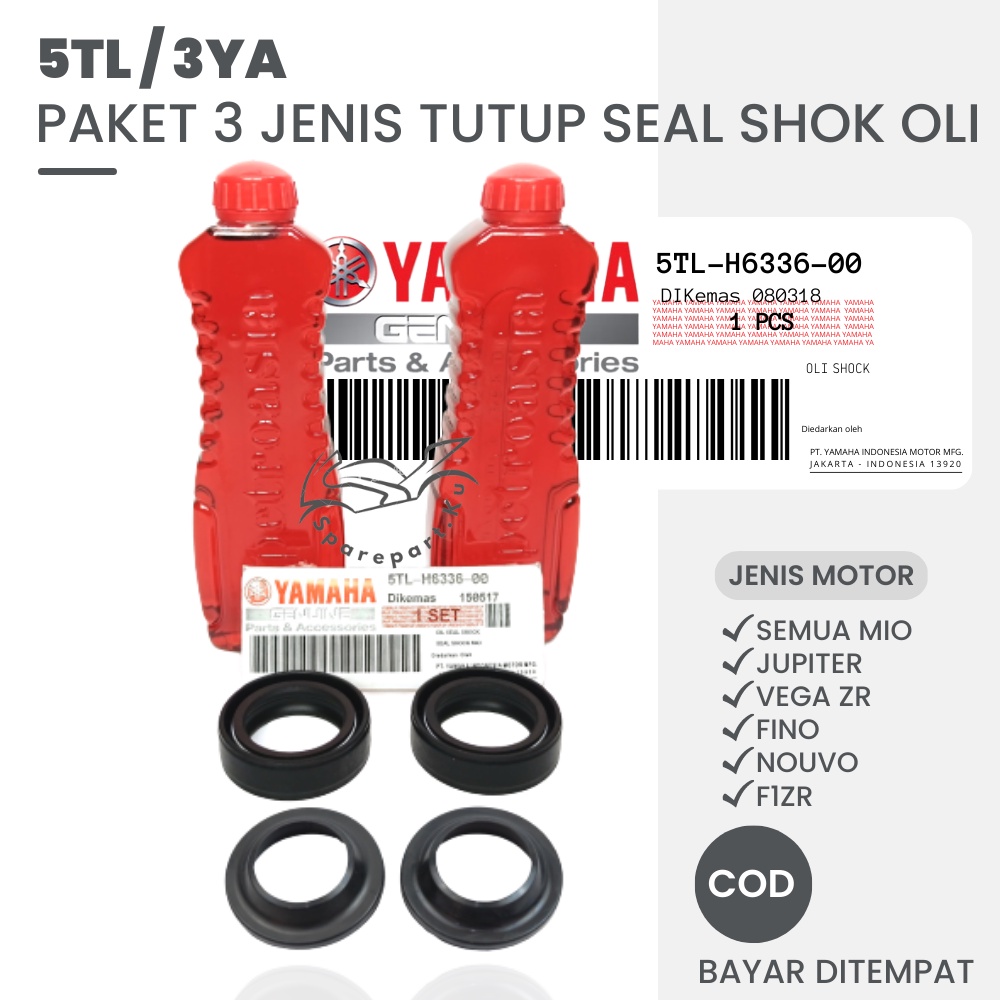 Jual (HEMAT) PAKET OLI SHOCK + SHOK YAMAHA BEBEK MATIC SIL SHOK DEPAN ...