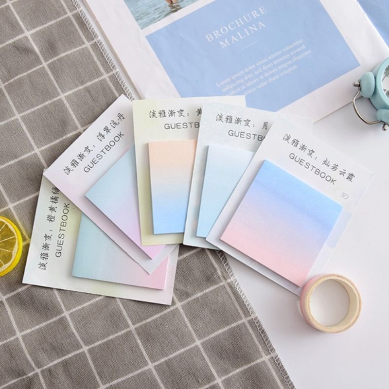 Jual STICKY NOTE GRADASI WARNA SOFT PASTEL | Shopee Indonesia