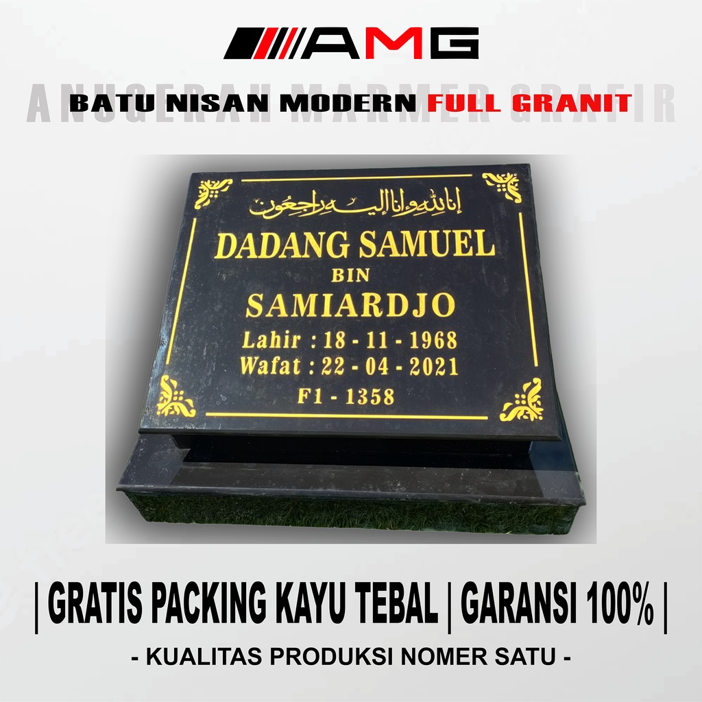 Jual Batu Nisan Model Modern Bahan Full Granit Tile Import Grafir Dalam ...