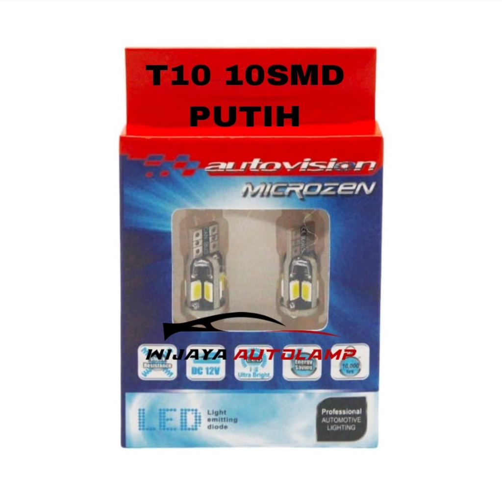 Jual LAMPU LED T10 12V CANBUS AUTOVISION 5630 10SMD | Shopee Indonesia
