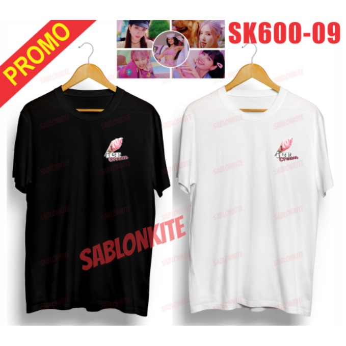 Jual (SK600-09) BAJU KAOS BLACK PINK JISOO JENNIE ROSE LISA SELENA GOMEZ ICE CREAM | Shopee ...