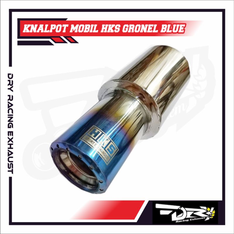 Jual KNALPOT MOBIL HKS GRONEL BLUE FULL STAINLESS | Shopee Indonesia