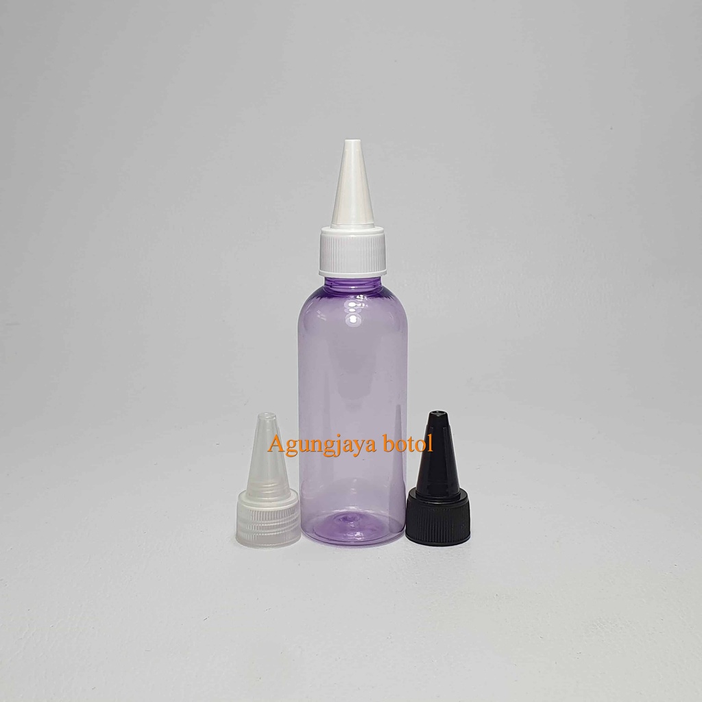 Jual Botol Pet 60 Ml Br Ungu Tutup Kerucut Neck 18 / Botol Pet / Botol ...