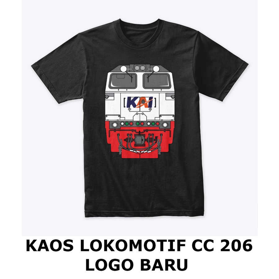 Jual KAOS KERETA API LOKOMOTIF CC 206 KAI LOGO BARU RAILFANS UKURAN ...