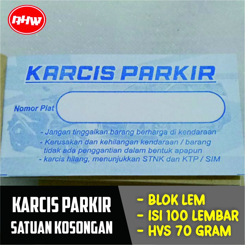 Jual KARCIS PARKIR SATUAN KOSONGAN | Shopee Indonesia