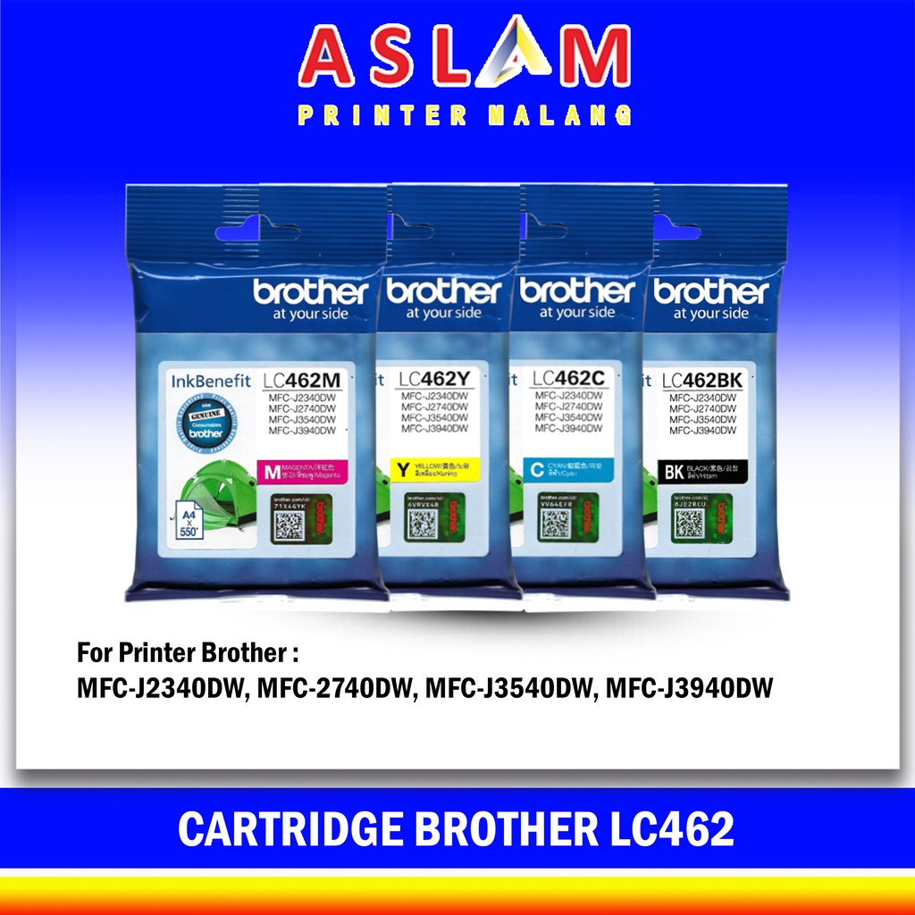 Jual Cartridge Brother LC 462 LC462 LC-462 brother J3540dw Original ...