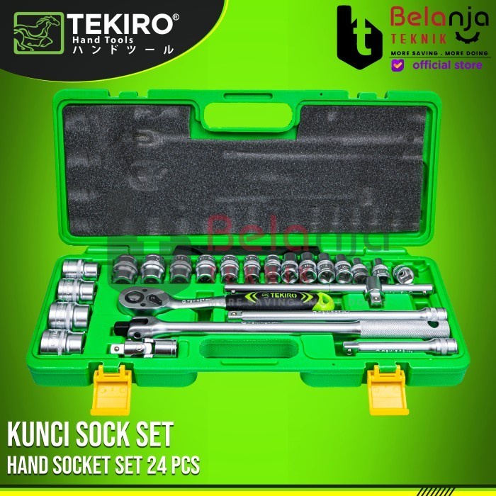 Jual Shock Tekiro Kunci Shock Set 8 - 32 Mm 1/2" Hand Socket 24 Pcs 6 ...