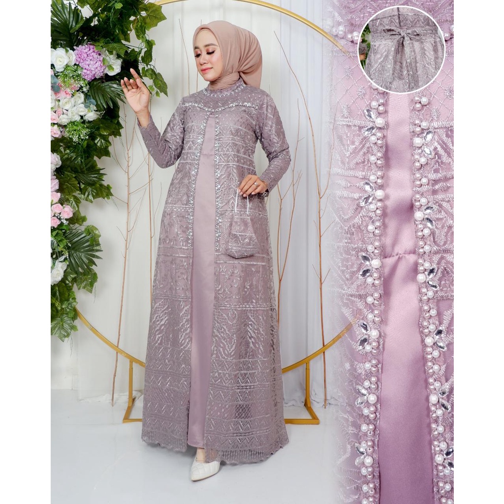 Jual GAMIS CARDIGAN VIONA / GAMIS TULLE PESTA VIONA / GAMIS KONDANGAN ...