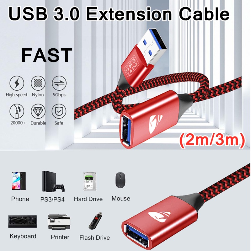Jual Kabel USB Extension 3.0 2M High Speed Data Transfer Kabel Ekstensi ...