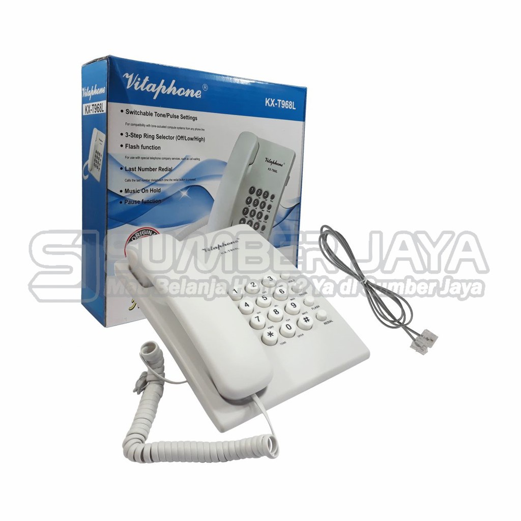 Jual Telp Telephone Phone Telepon Rumah Kantor Vitaphone KX - T 968 L ...