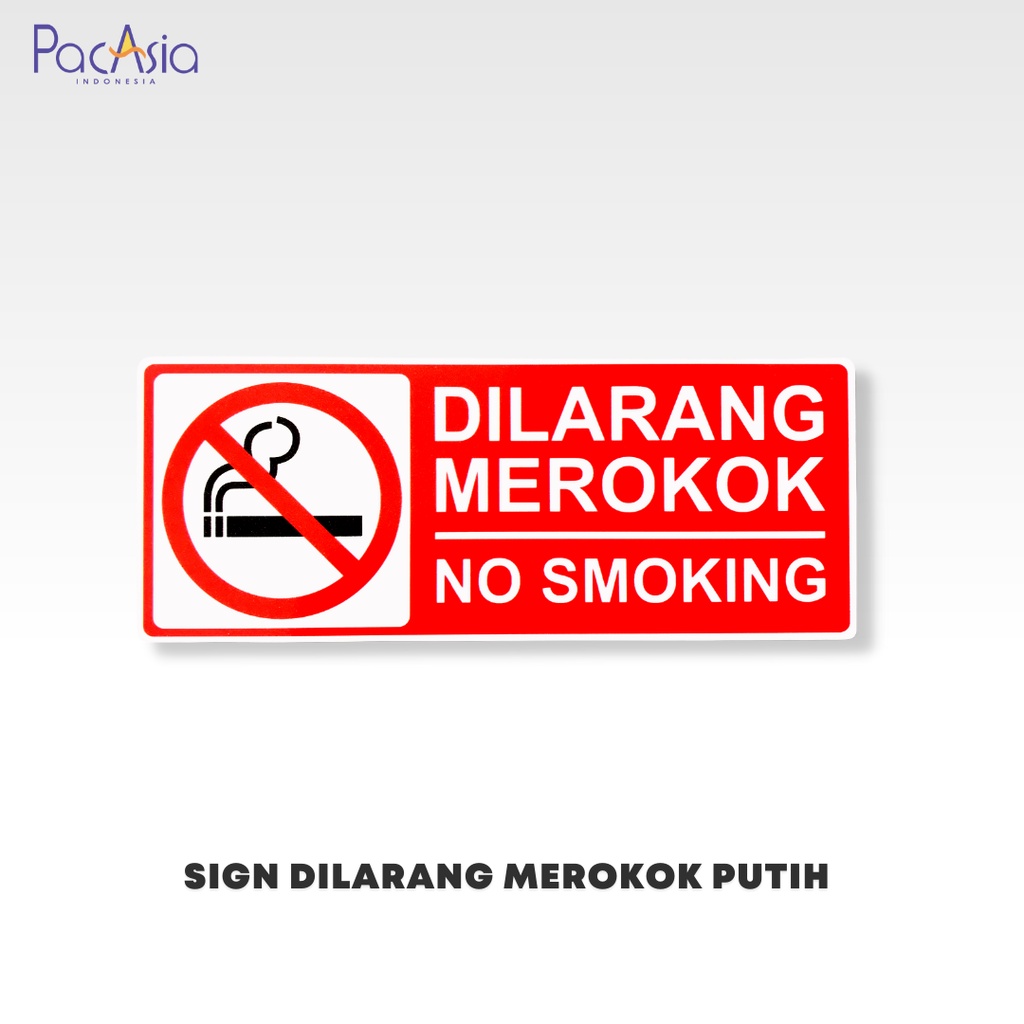 Jual Sign Akrilik No Smoking Putih Solid / Sign Board Acrylic | Uk 20 x ...