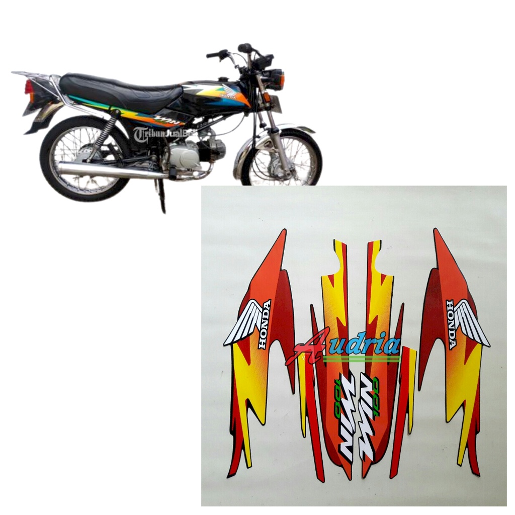 Jual Striping Sticker Motor Honda Win 100 2001 Merah | Shopee Indonesia