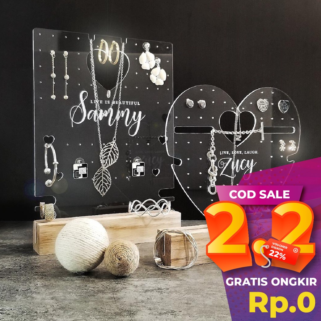 Jual DISPLAY ANTING ACRYLIC UNIK/ DISPLAY PERHIASAN | Shopee Indonesia