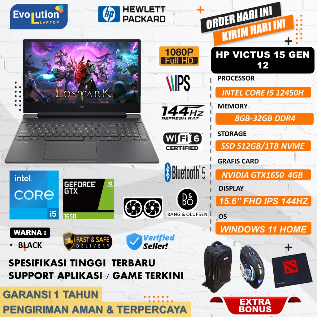 Jual Promo Laptop Gaming HP Victus 15 Core i5 13420H Ram 16GB 1TB ...
