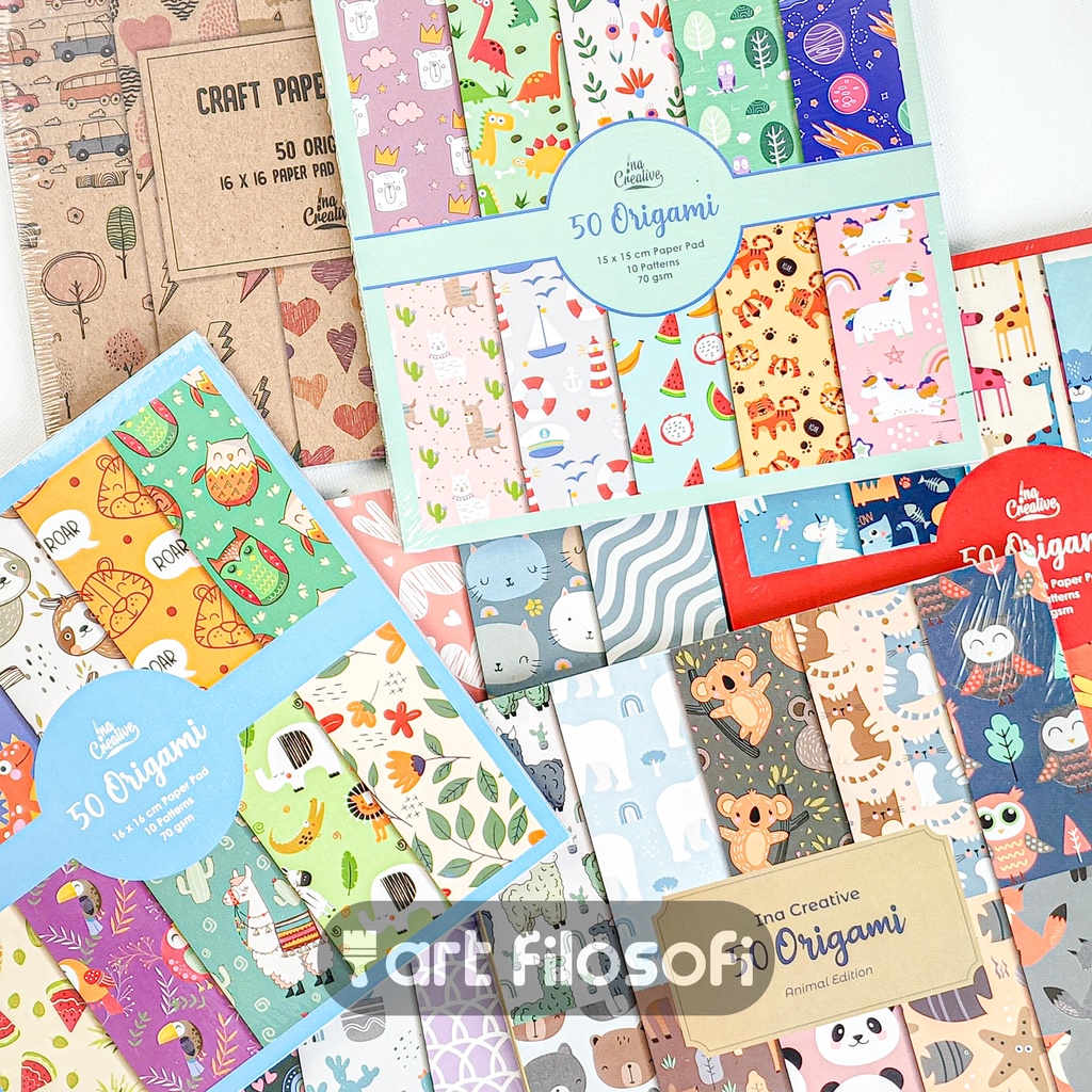 Jual Kertas Origami Paper Ina Creative 15x15 |16x16cm | Shopee Indonesia