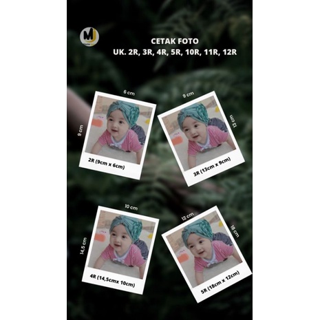 Jual CETAK FOTO UK. 2R, 3R, 4R, 5R, 10R, 10Rs, 11R, 12R | Shopee Indonesia