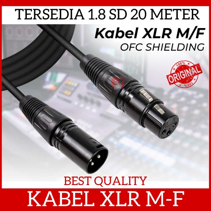 Jual Kabel Audio Mic Karoke XLR Male to Female OFC Shielded Banyak ...