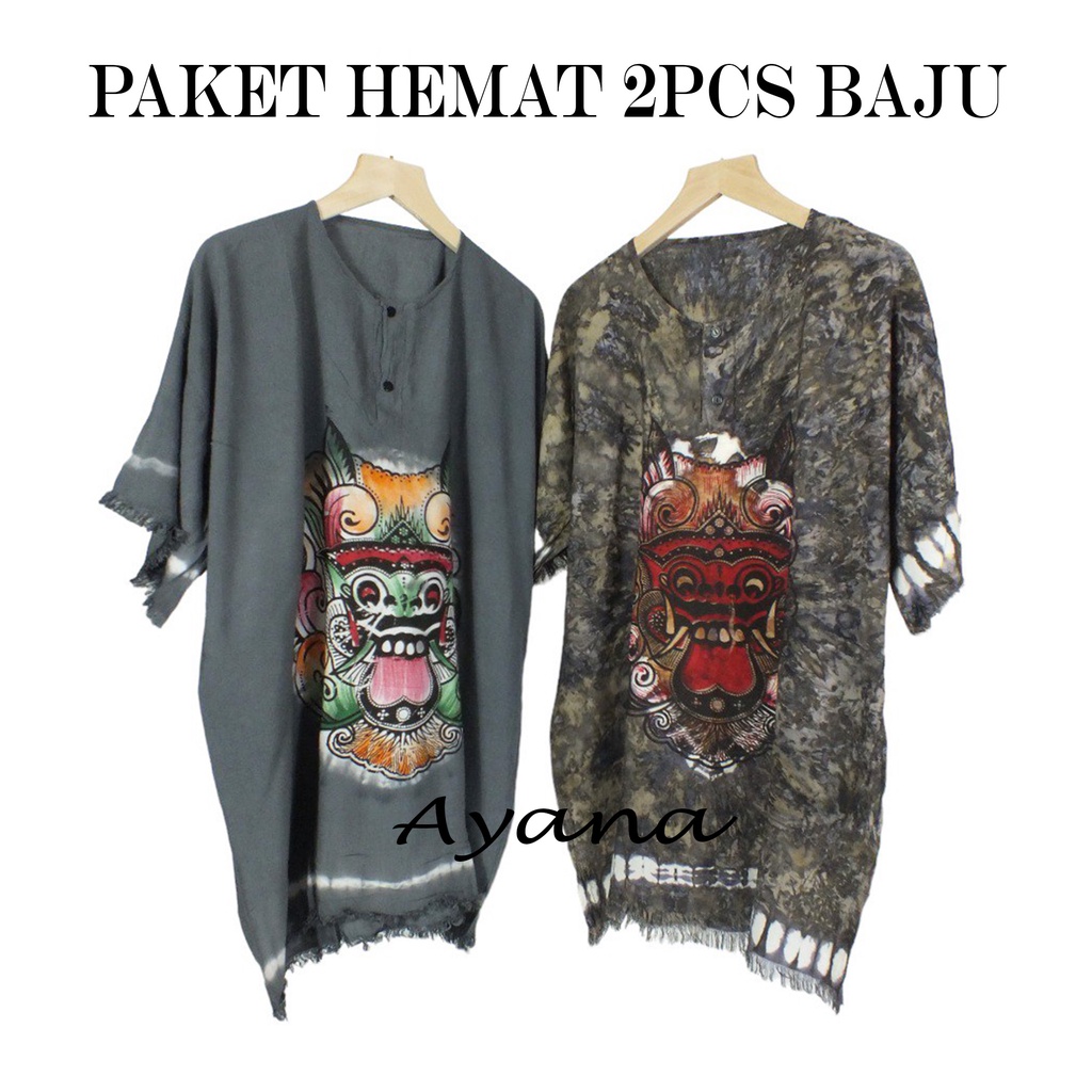 Jual Paket hemat 2pcs baju bali - baju barong bali - baju pantai - kaos ...