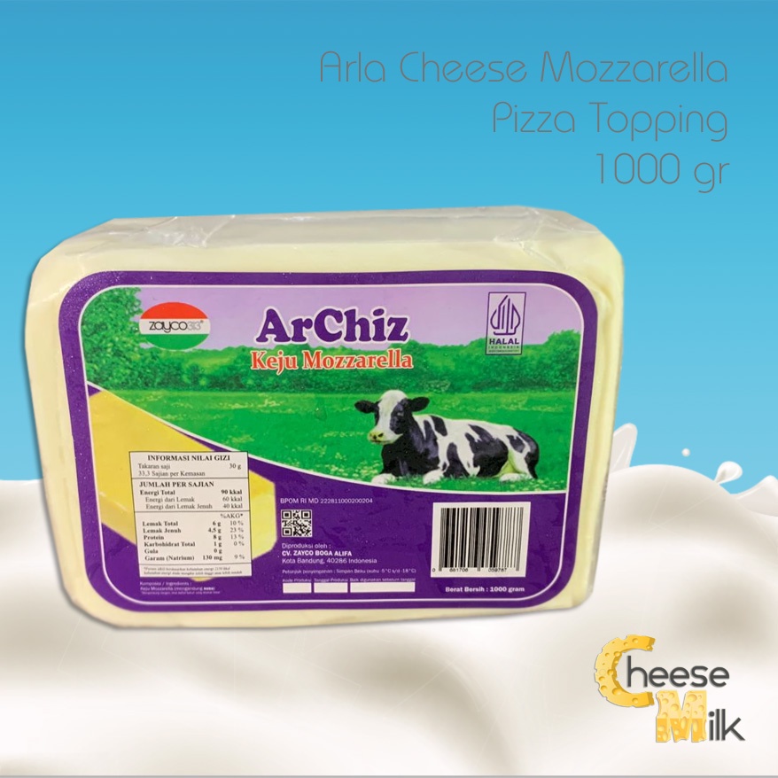 Jual HARGA MURAH Archiz Arla Pizza Topping Mozzarella Cheese 1 Kg ...