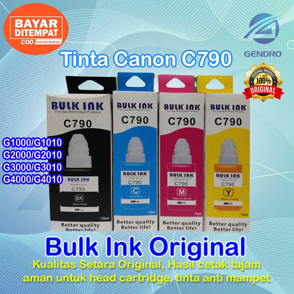 Jual Tinta BULK INK Canon GI-790 C790 Printer G1000 G1010 G2000 G2010 ...