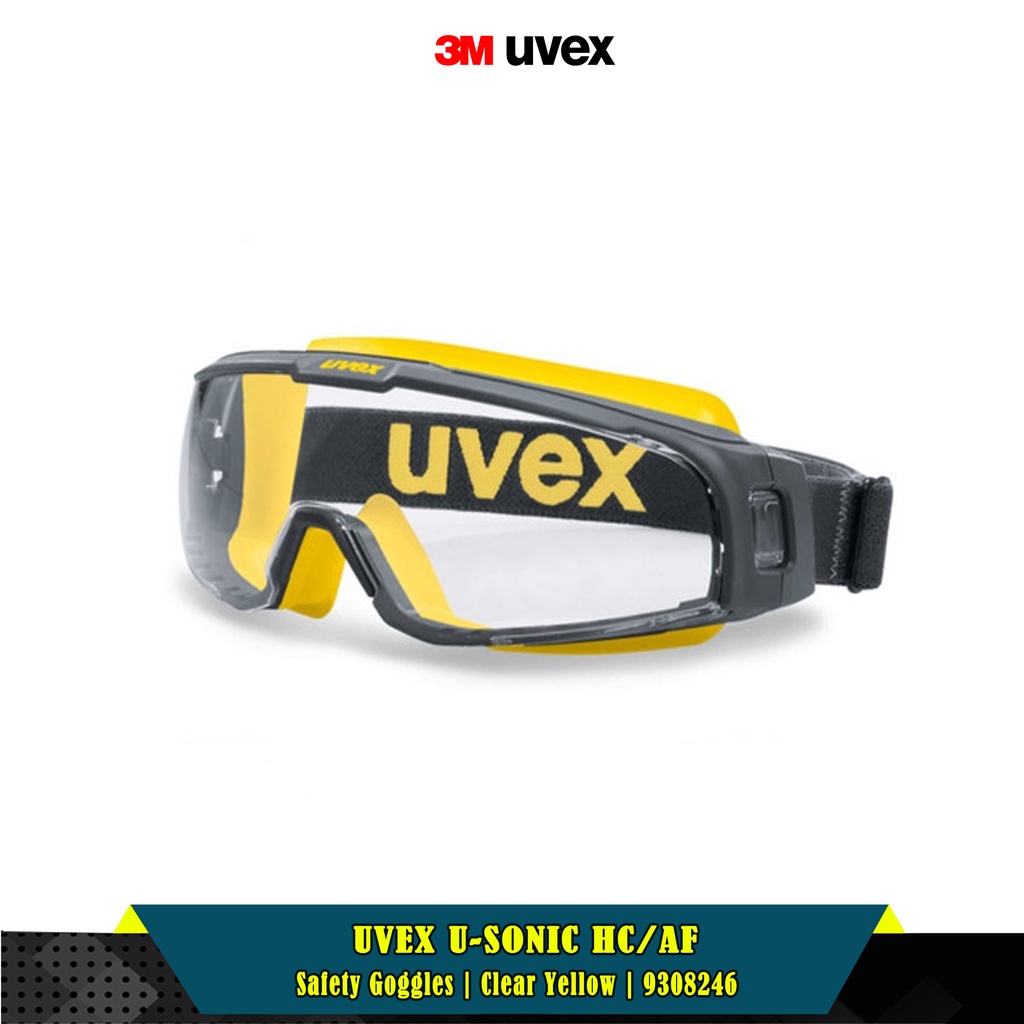 Jual UVEX Safety Goggles u-sonic HC/AF clear Yellow 9308246 | Shopee ...