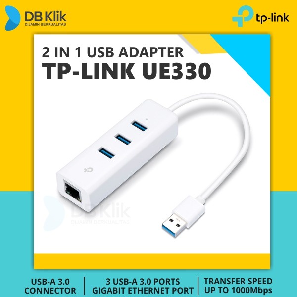 Jual USB Hub TP-Link UE330 USB 3.0 3-Port Hub & Gigabit Ethernet Adapter | Shopee Indonesia