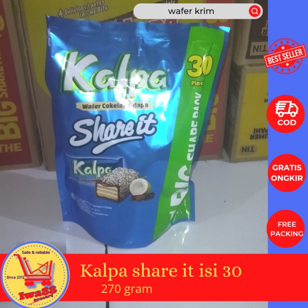 Jual Kalpa wafer krim share it isi 30 pouch | Shopee Indonesia