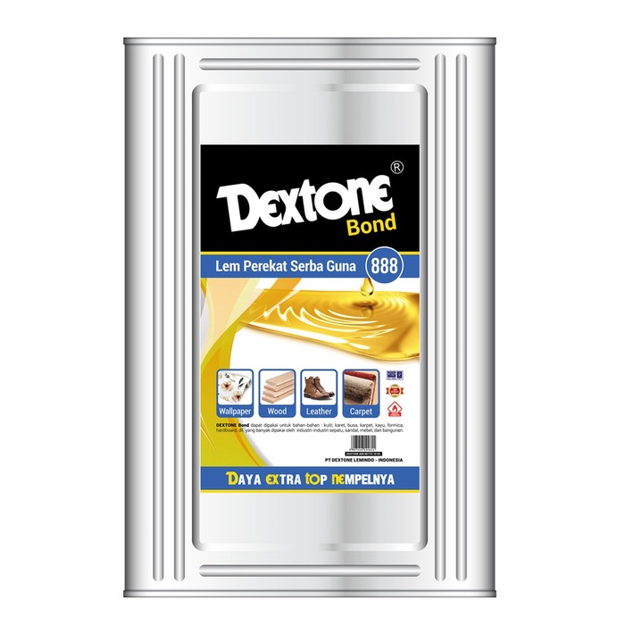 Jual Dextone Lem Kuning Bond 888 10 KG/Lem Vinyl/Lem Kuning/Lem Karet ...