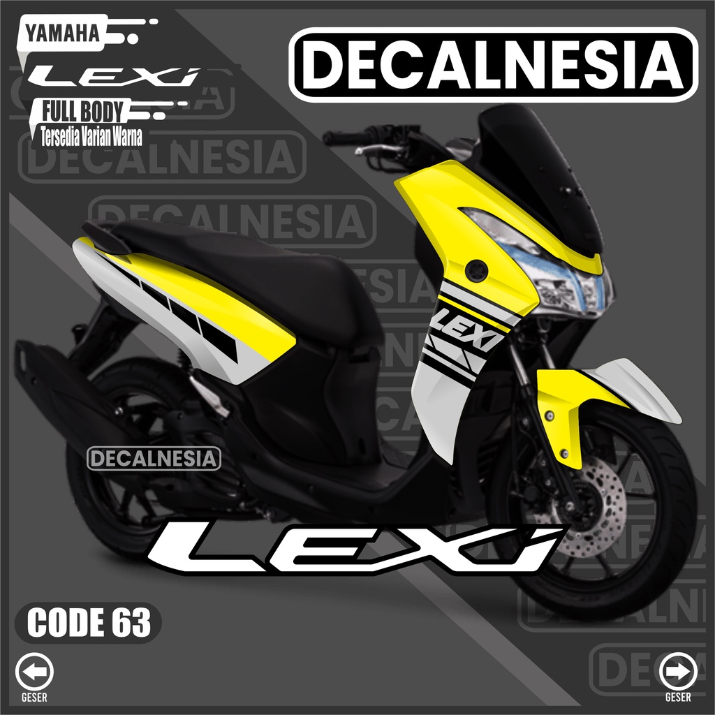 Jual Stiker Lexi 125 Full Body Decal Motor Yamaha Simple S ABS Sticker ...